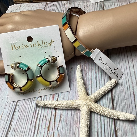 Periwinkle by Barlow | Jewelry | New Periwinkle By Barlow Set Multicolor Bracelet Earrings Beach ...